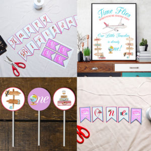 Travel Birthday Decorations: Printable Decor - A Touch of LA
