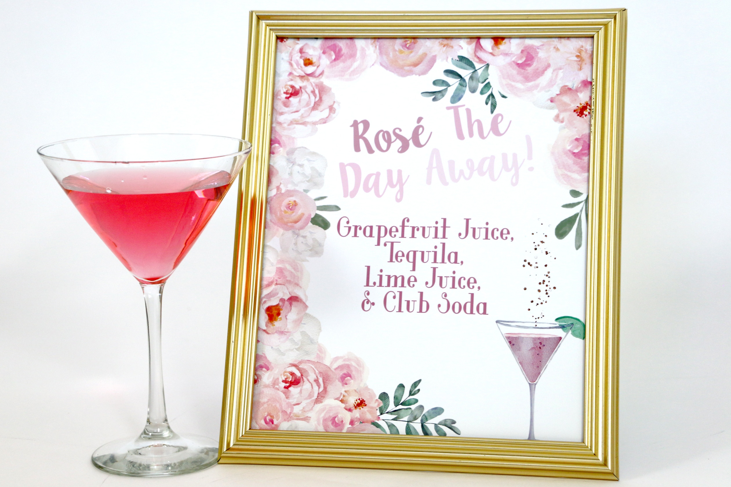 Rosé All Day Party: Printable Party Decorations - A Touch of LA