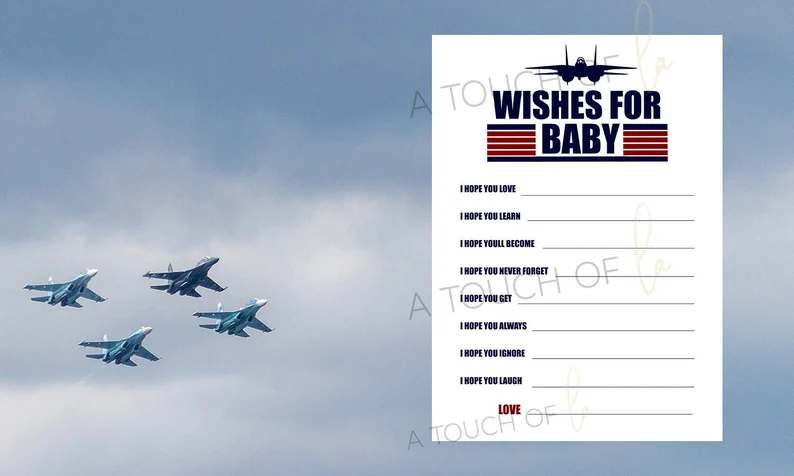 Fighter Jet Baby Shower Decorations - A Touch of LA
